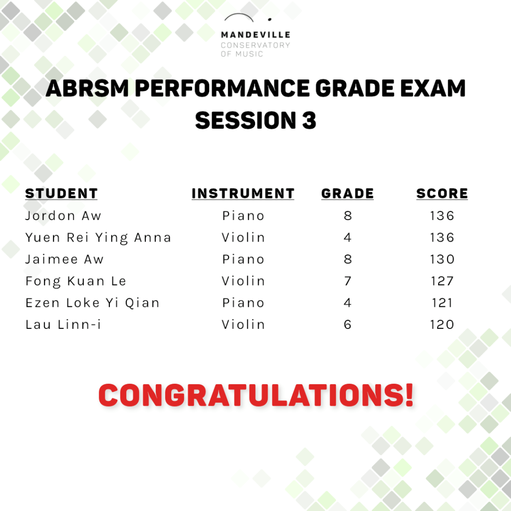 ABRSM Examinations - Mandeville Conservatory of Music
